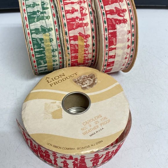 Lion Ribbon Company | Holiday | Carolers Weather Proof Ribbon No 9 25 ...